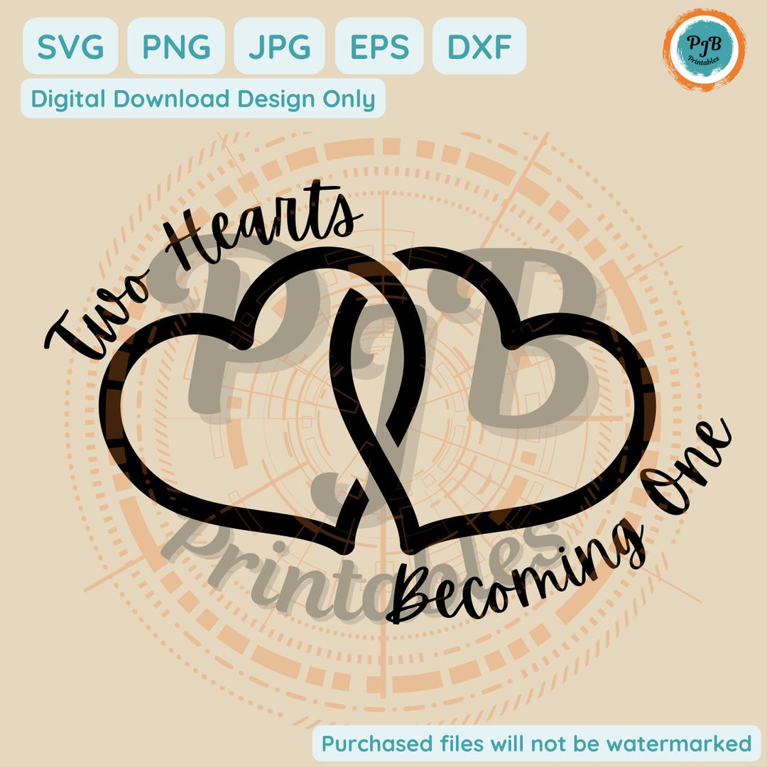 Wedding Hearts SVG File for Cnc Sign Template PNG for Sublimation Two ...