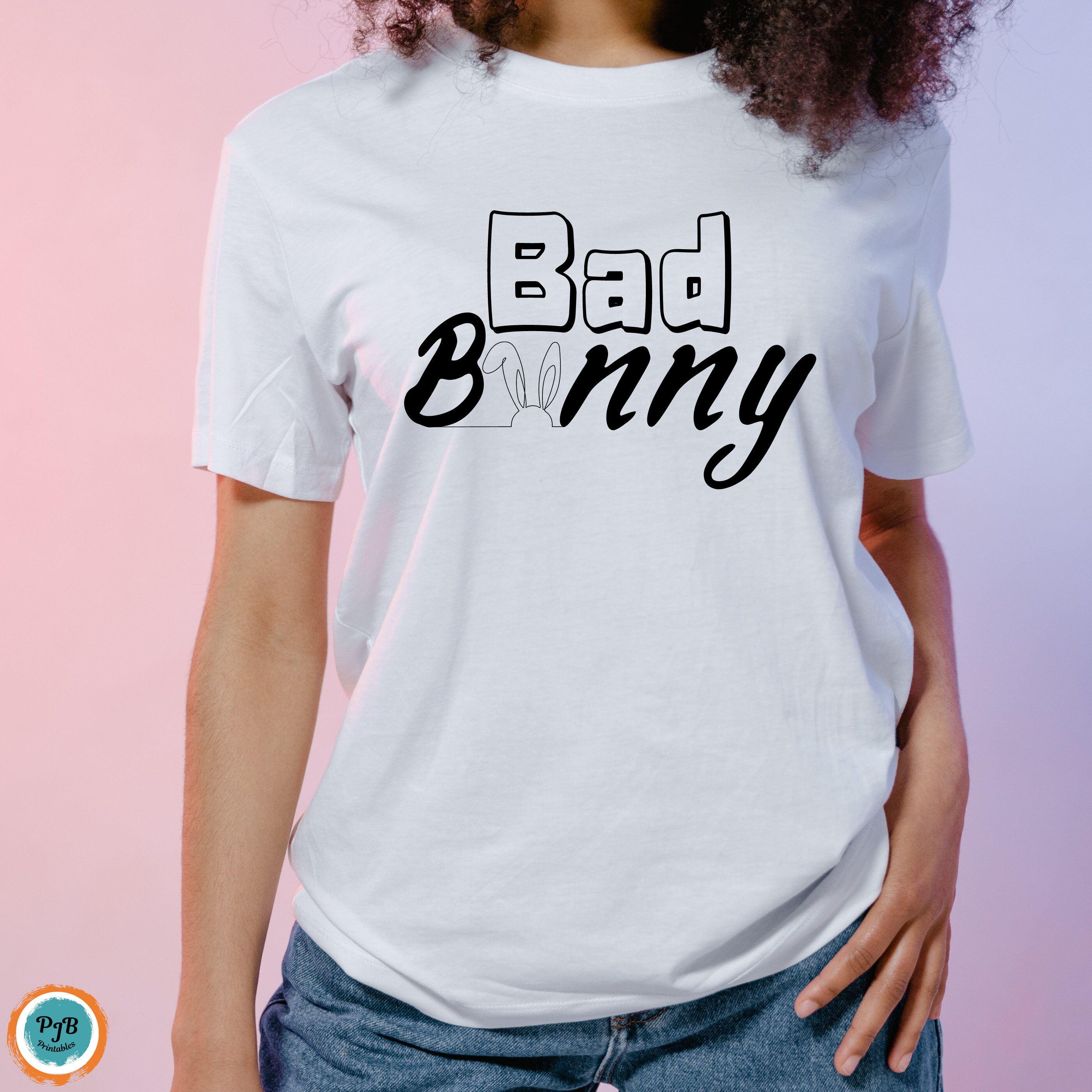 SVG Bad Bunny Rabbit Ears Outline Png Cricut File Dxf Lazer - Etsy