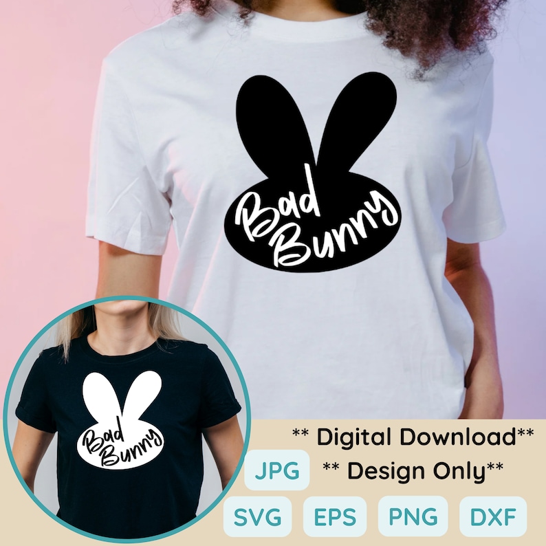 Bad Bunny Svg Rabbit's Head Svg Silhouette Png Cricut Svg - Etsy