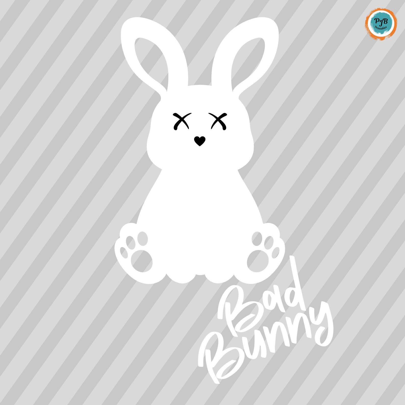 Bad Bunny Svg, Rabbit Silhouette, Png, Dxf, Eps, Jpg, Cricut ...