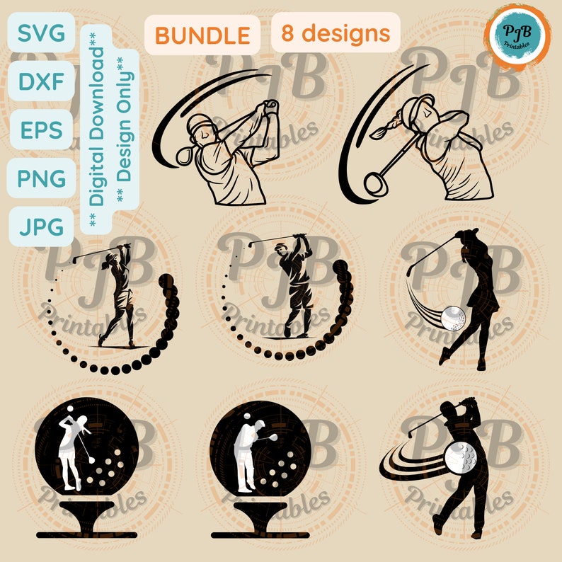 Golfing SVG Bundle Svg Sports Gift for Golfer Svg Golf Sublimation ...