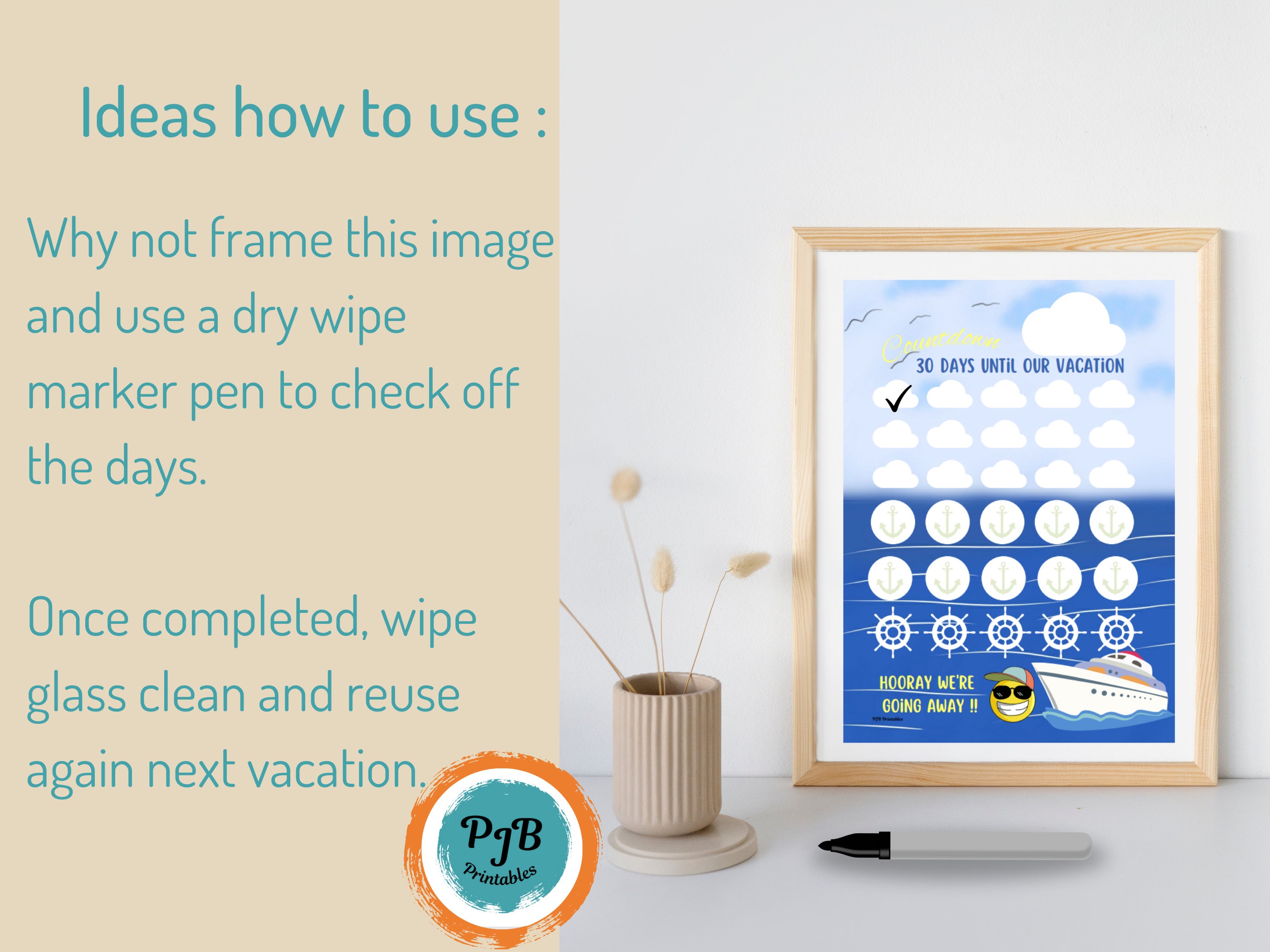 Countdown to Vacation Planning Editable 30 Day Countdown Family ...