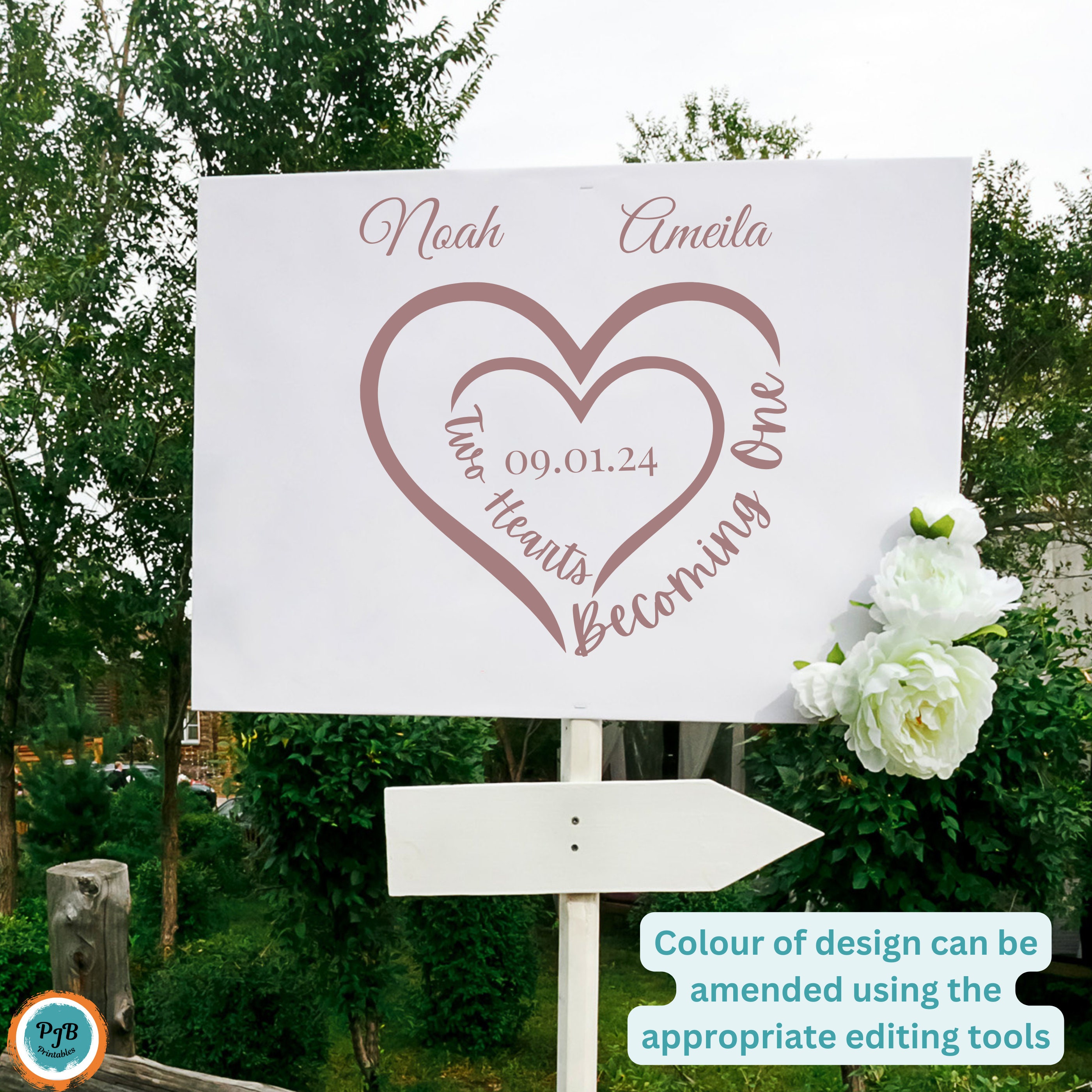 Wedding Hearts SVG File for Cnc Sign Template PNG for Sublimation Two ...