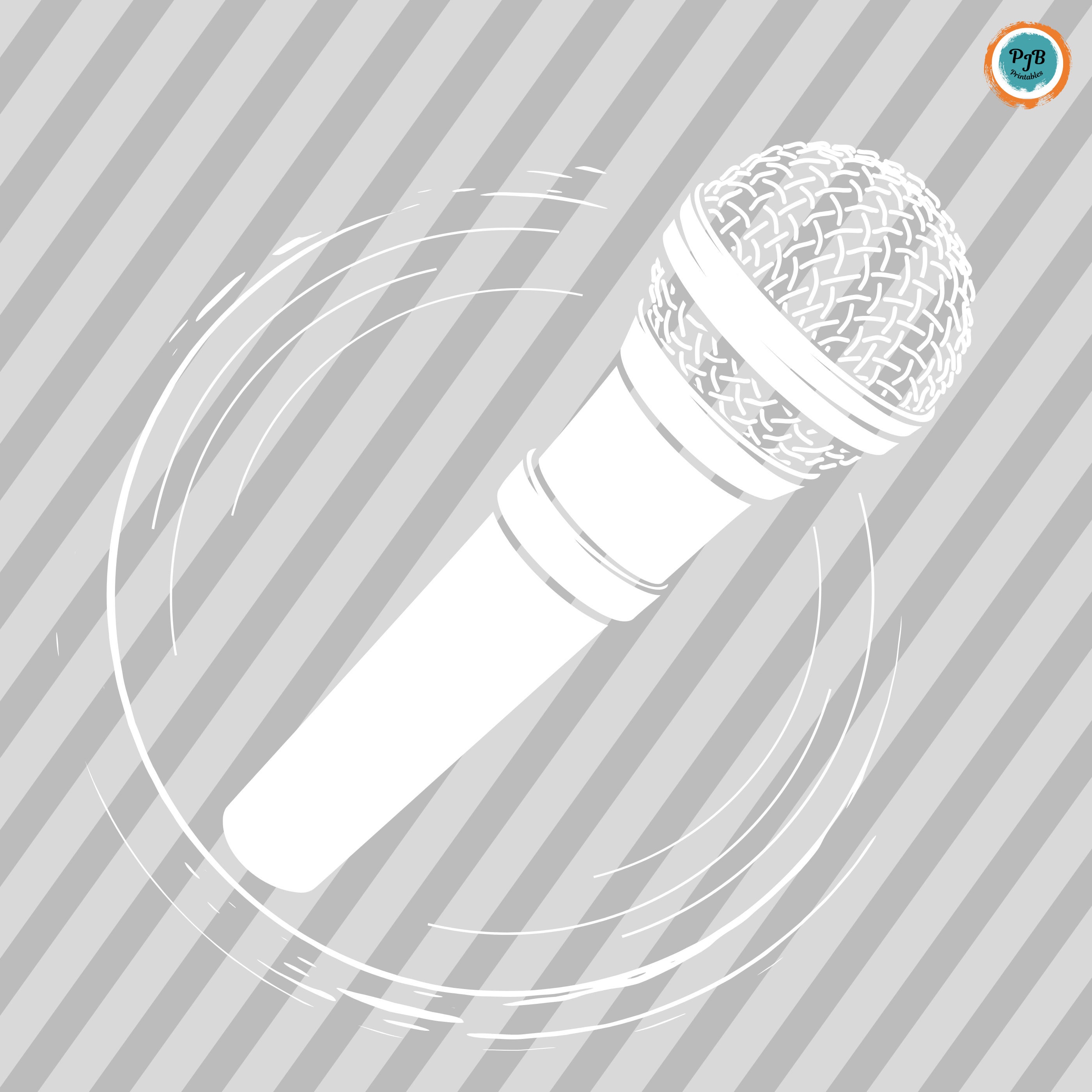 Microphone SVG Music PNG Cricut Music Lover Gift of Sound Waves Svg ...