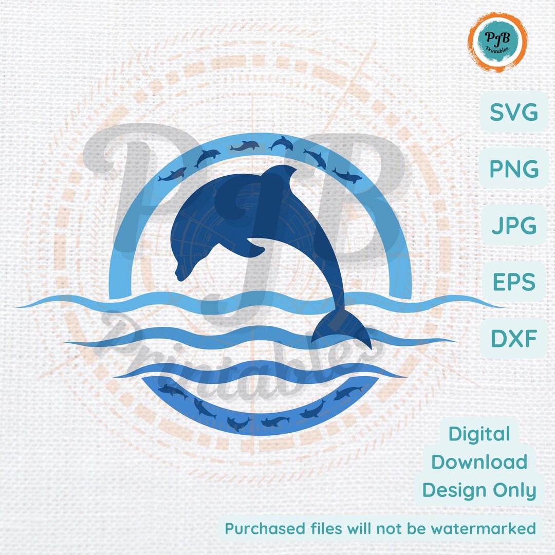 Dolphin SVG Marine Animals Cricut Svg Ocean Life PNG Animal Lover Gift ...