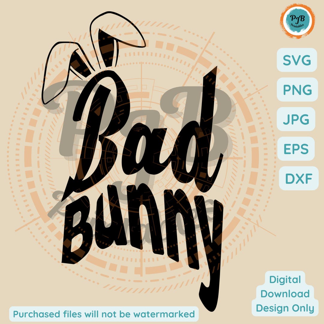 Bad Bunny SVG Rabbit Head Svg Bunny Png Cricut Svg Easter Sublimation ...
