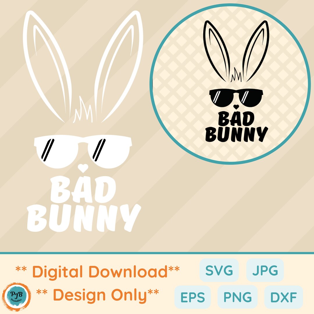 Bad Bunny Svg Rabbit's Head Silhouette Animal - Etsy UK