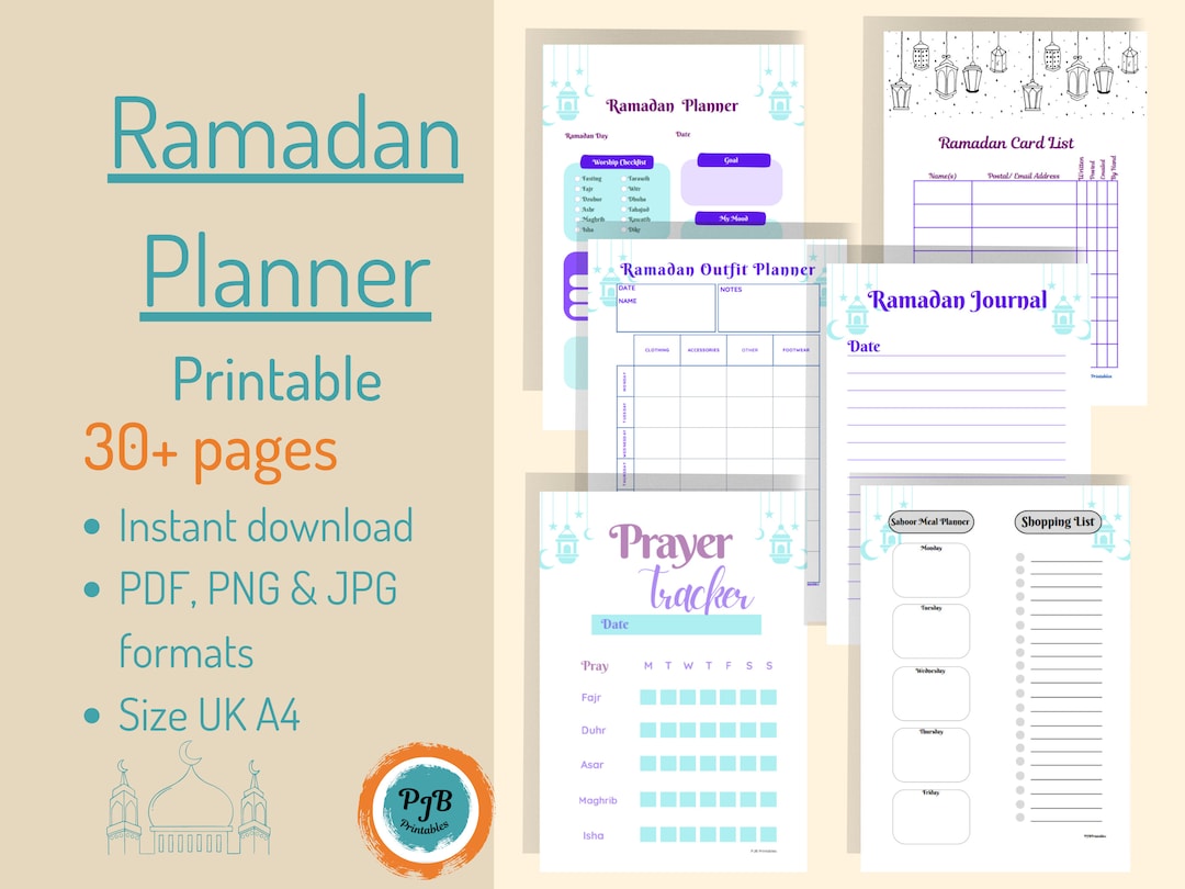 Ramadan Planner Printable Eid Mubarak Printable Islamic Calendar Islam ...