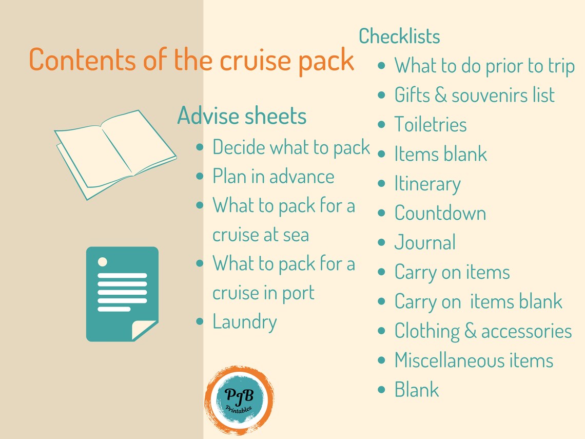 Travel Checklist, Cruise Packing List, Cruising Printables, Trip ...