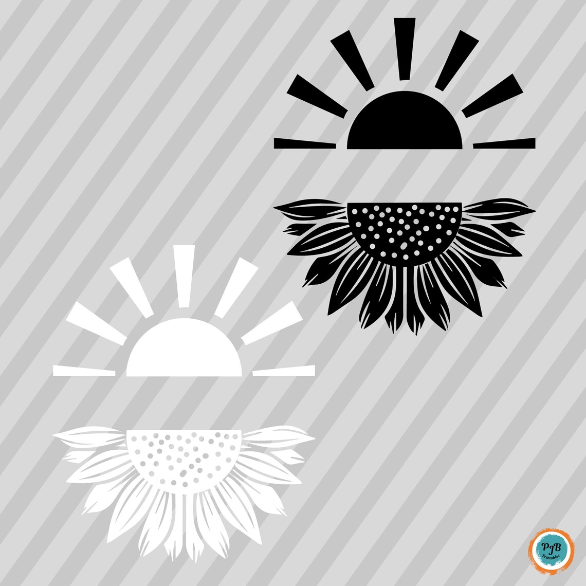 Sunflower SVG Nature PNG Sunflower Border Svg Floral Themed Gifts for ...
