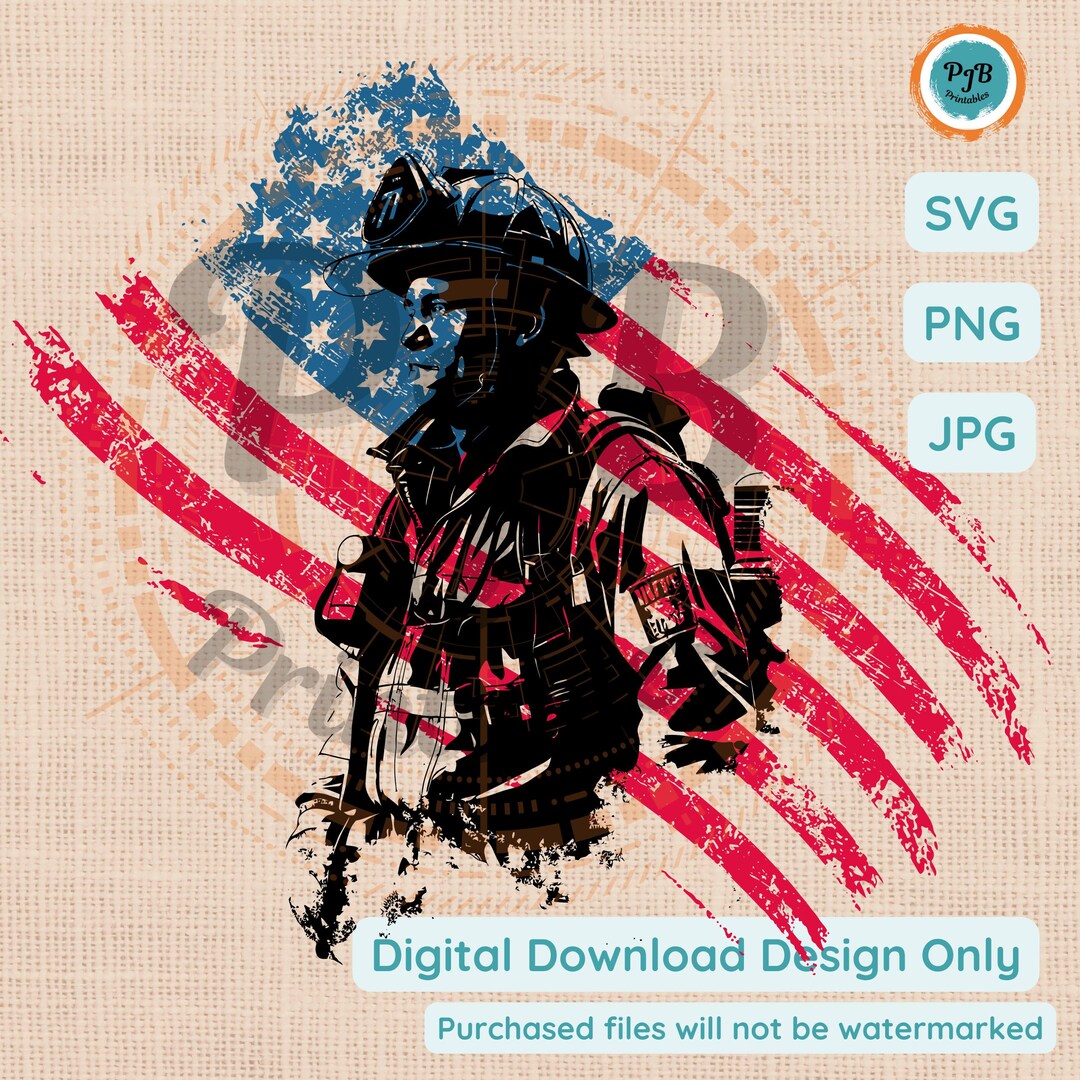 Firefighter SVG Firefigher Flag Svg American Firefighter Gift Ideas ...