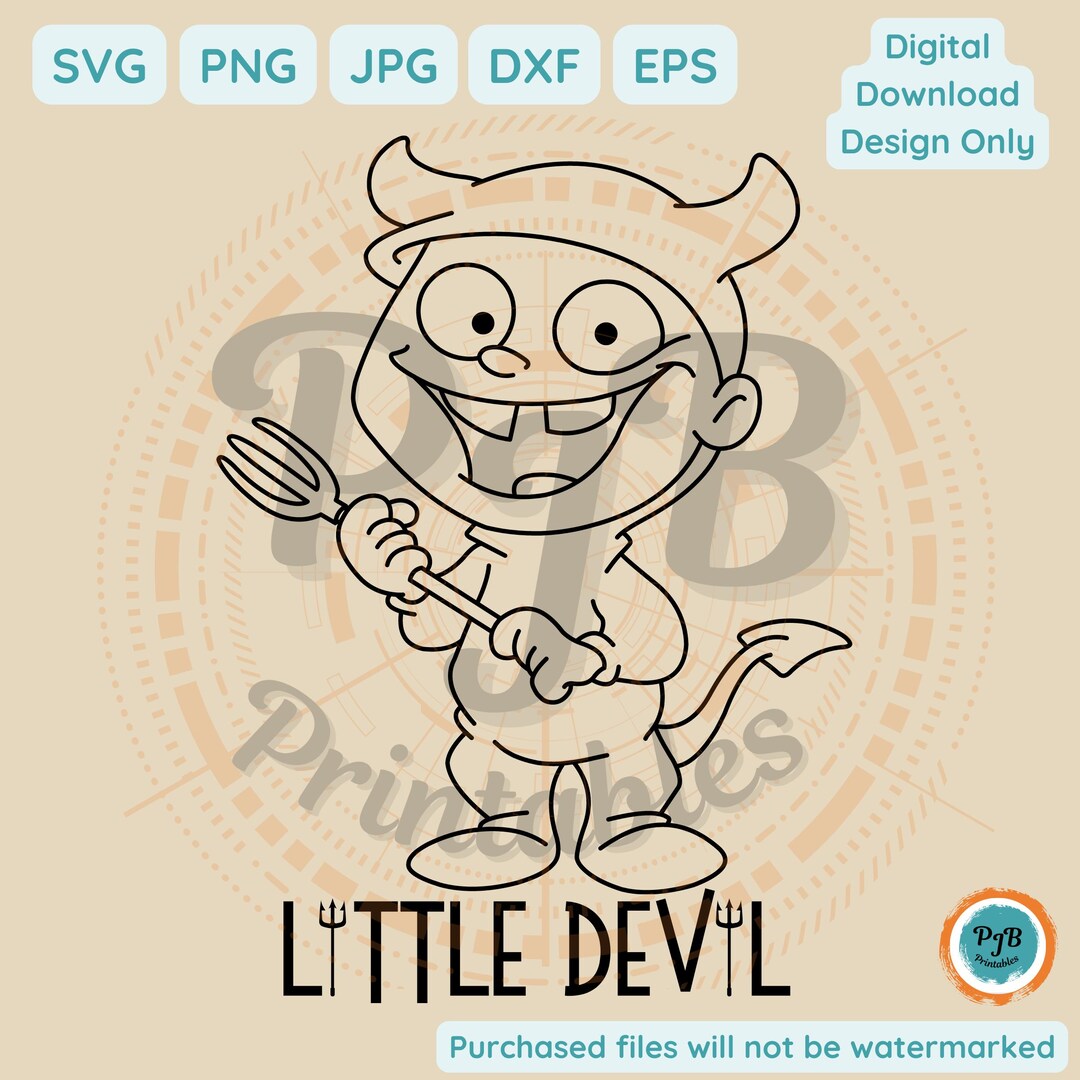 Cute Halloween Devil SVG Baby Devil Design PNG Halloween Clipart Cute ...