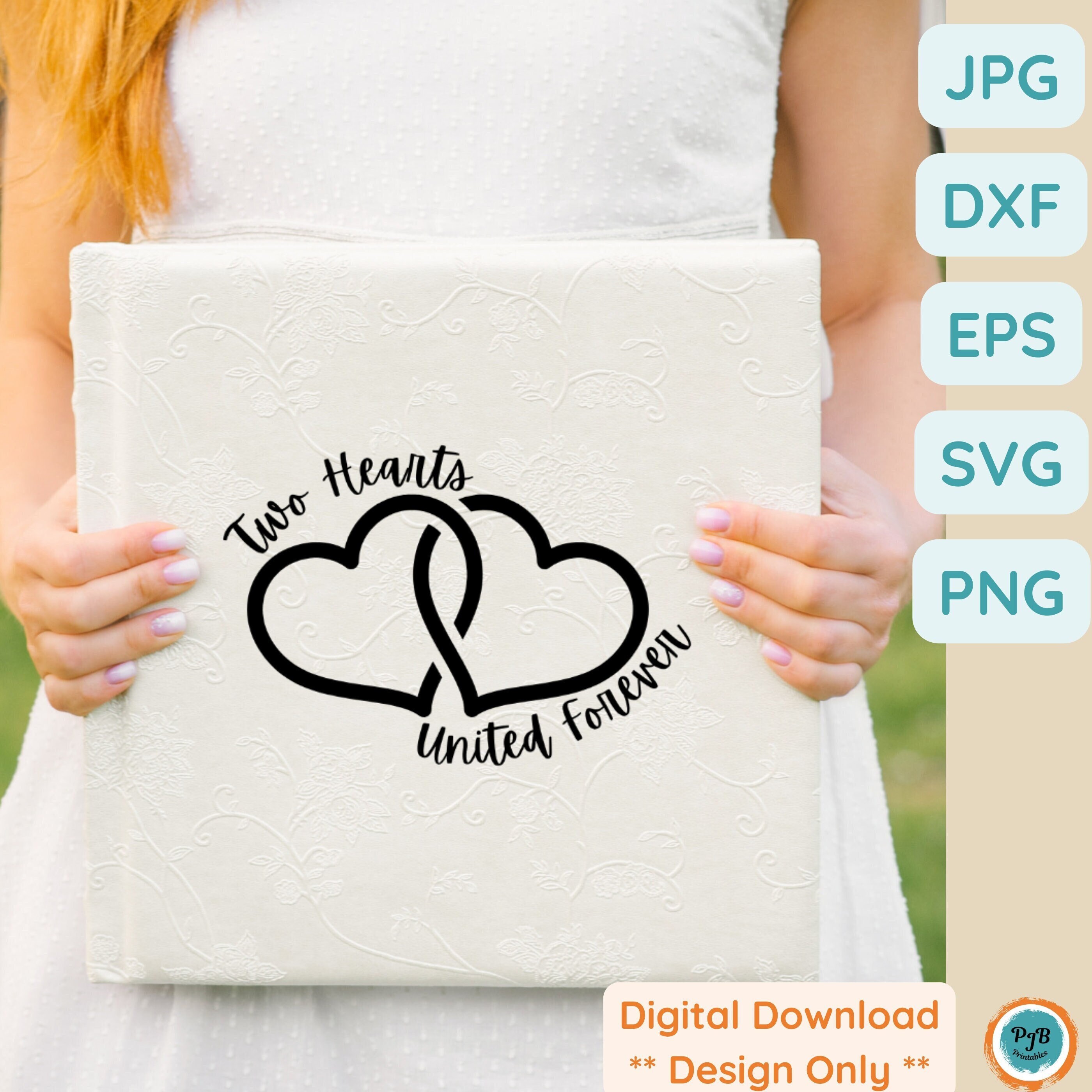 Two Hearts SVG Engagement PNG Wedding Present for Couples Gifts Heart ...
