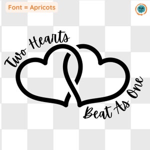 Two Hearts SVG Engagement PNG Wedding Present for Couples Gifts Heart ...