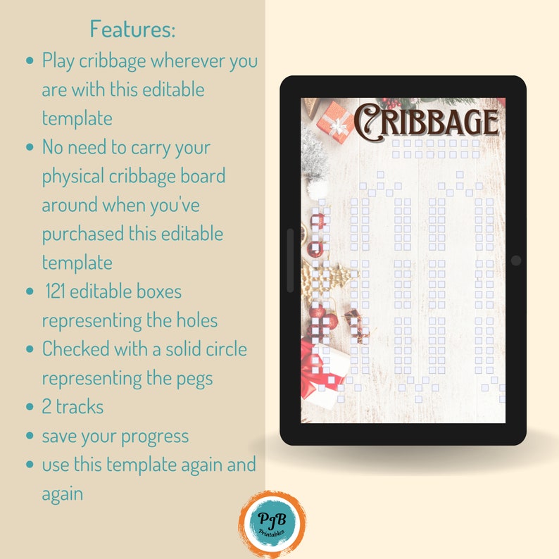Travel Cribbage Board Game Gifts Unique Cribbage Board Editable ...