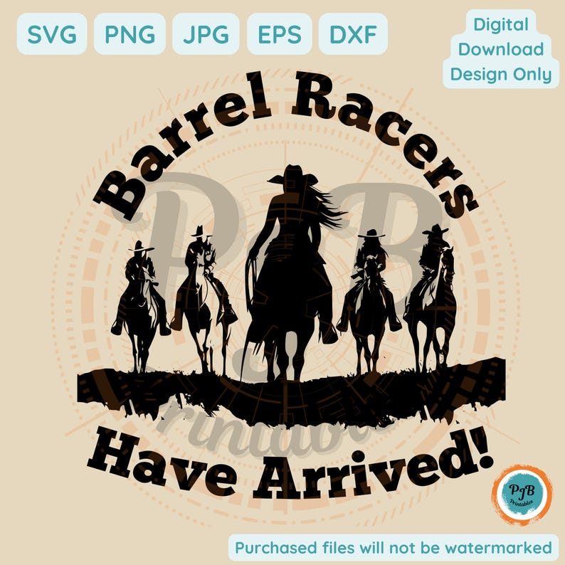 Barrel Racing SVG Western Cowgirl PNG Cricut Cowboy Rodeo Png Horse ...