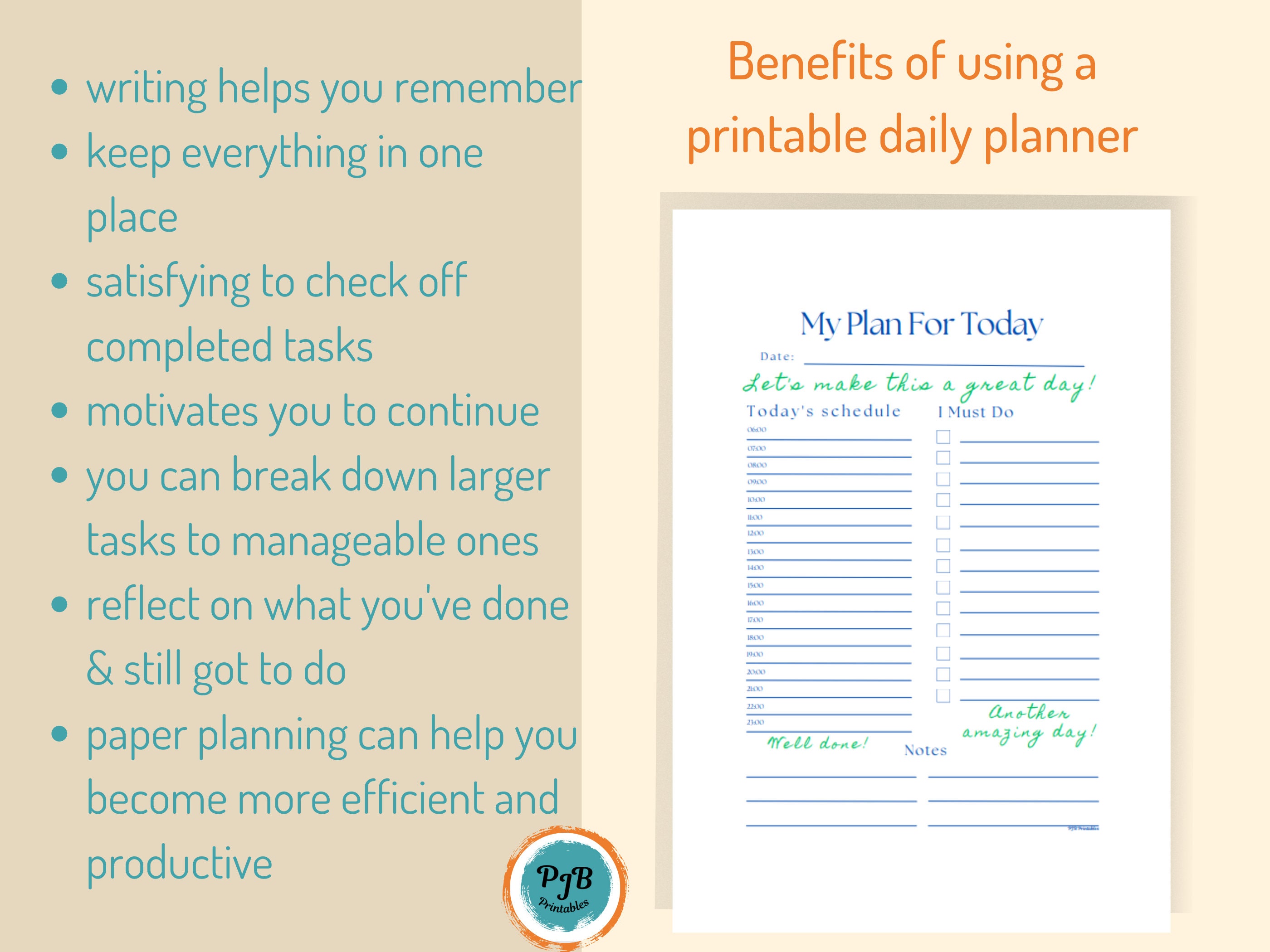 Daily Planner Printable, Daily Itinerary, Minimalist, Schedule, Basic ...