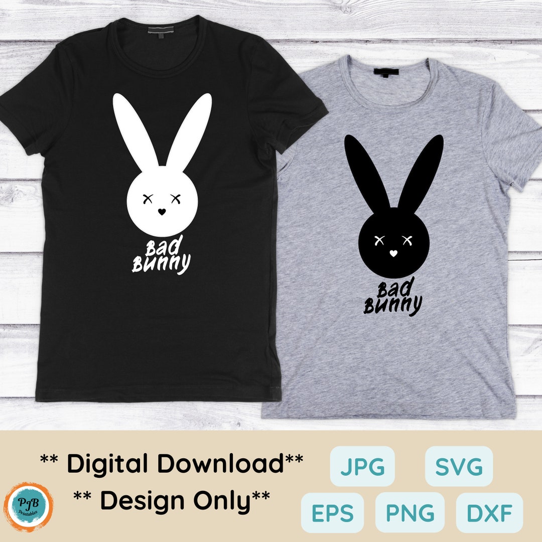 Bad Bunny SVG Rappers Png Dxf Eps Jpg Rabbit Head Cricut Svg Easter ...