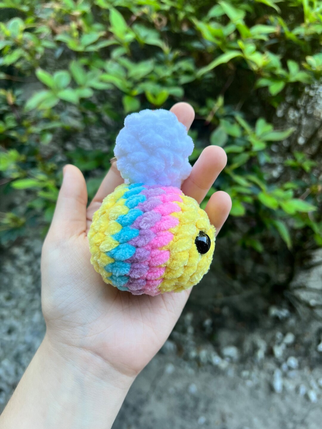 PRIDE LGBTQIA+ Bee Keychain Plush Handmade Soft Crochet Plushie ...