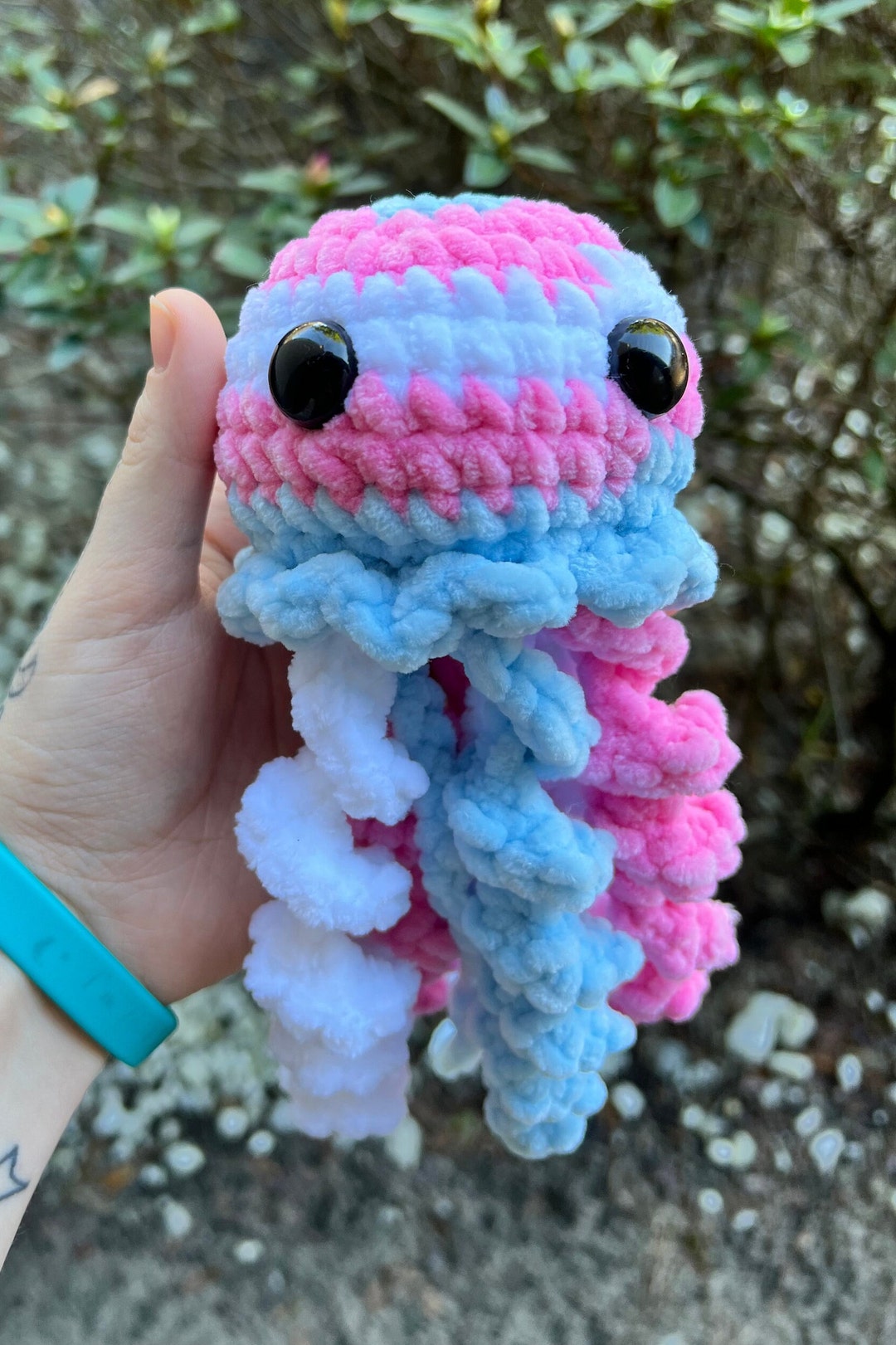 PRIDE LGBTQIA Jellyfish Plush Handmade Soft Crochet Plushie Birthday ...