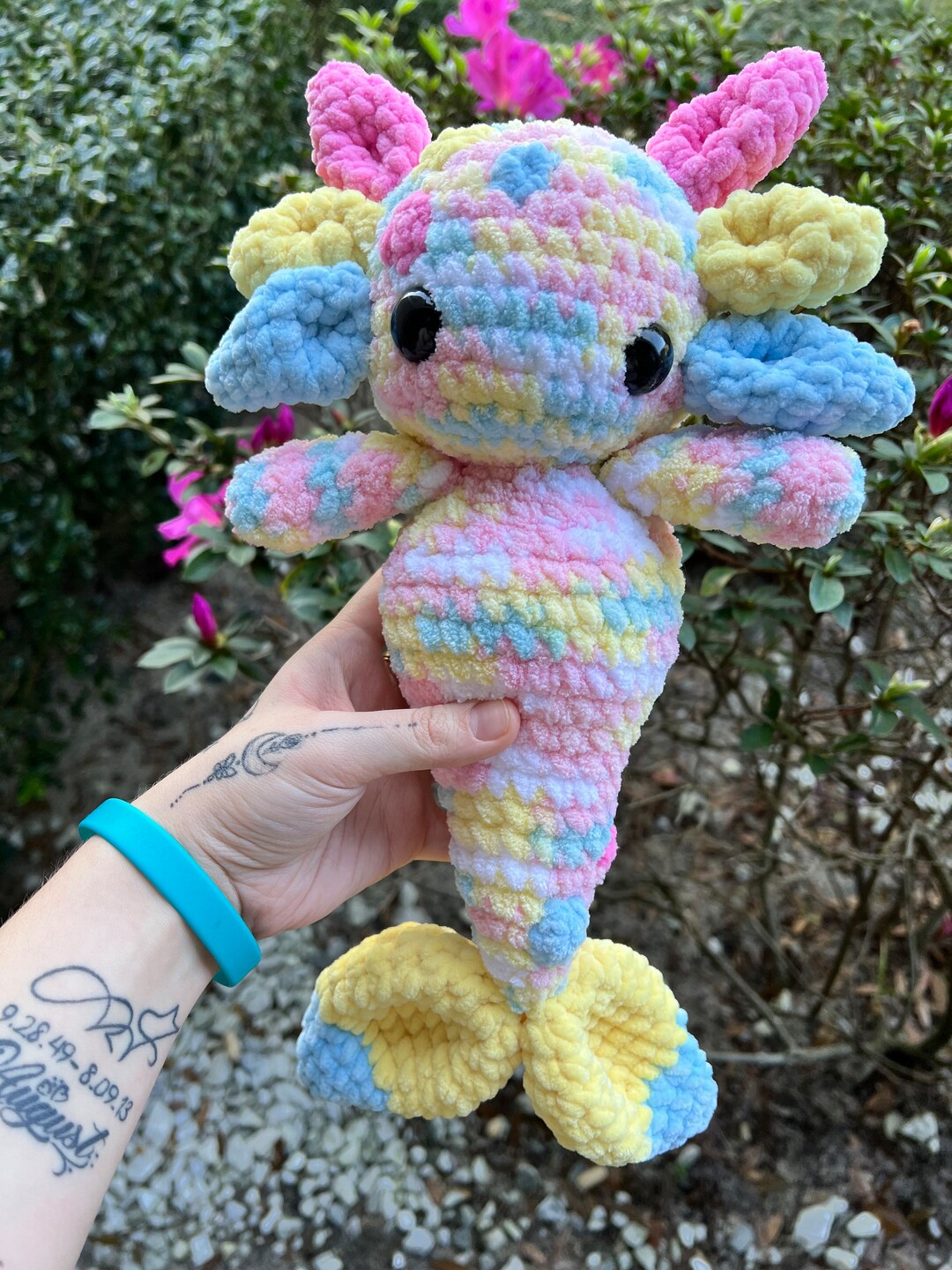 Soft Crochet Mermaid Axolotl Plush Birthday Gift Toy Stuffed Animal ...