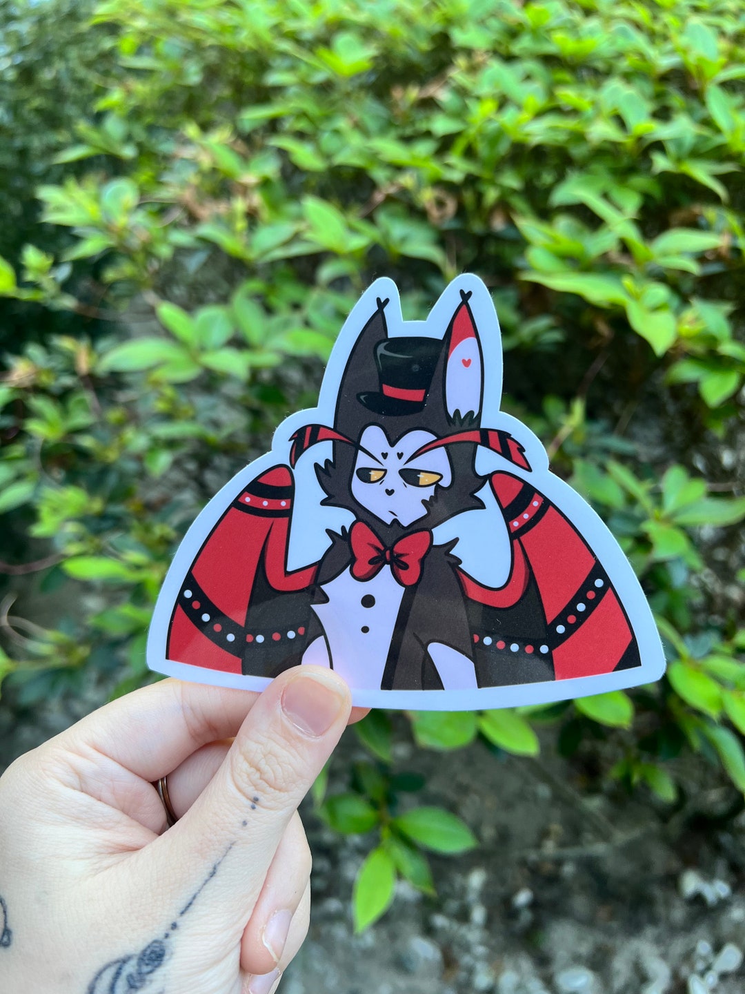 Husk Sticker Hazbin Hotel Sticker Husk Huskerdust Angeldust Handmade ...