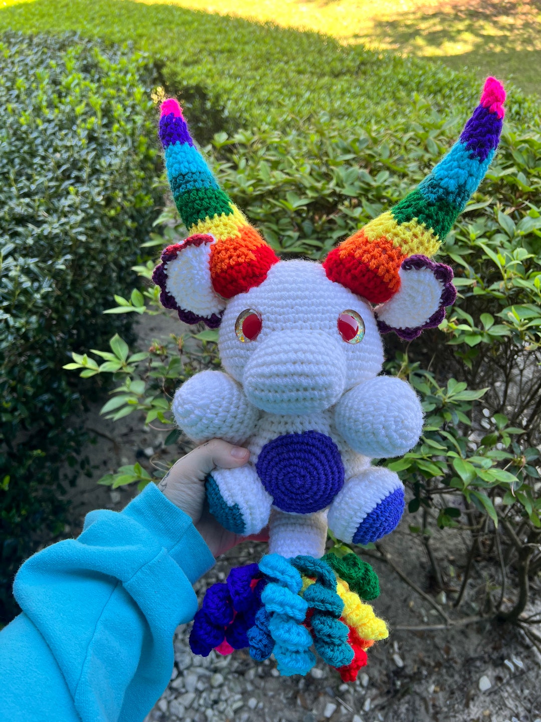 LGBTQ Pride Rainbow Goat Crochet Plush Stuffed Toy Birthday Gift Custom ...