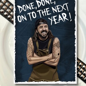 Foo Fighters Birthday Card | Dave Grohl Illustration | "done, Done ...