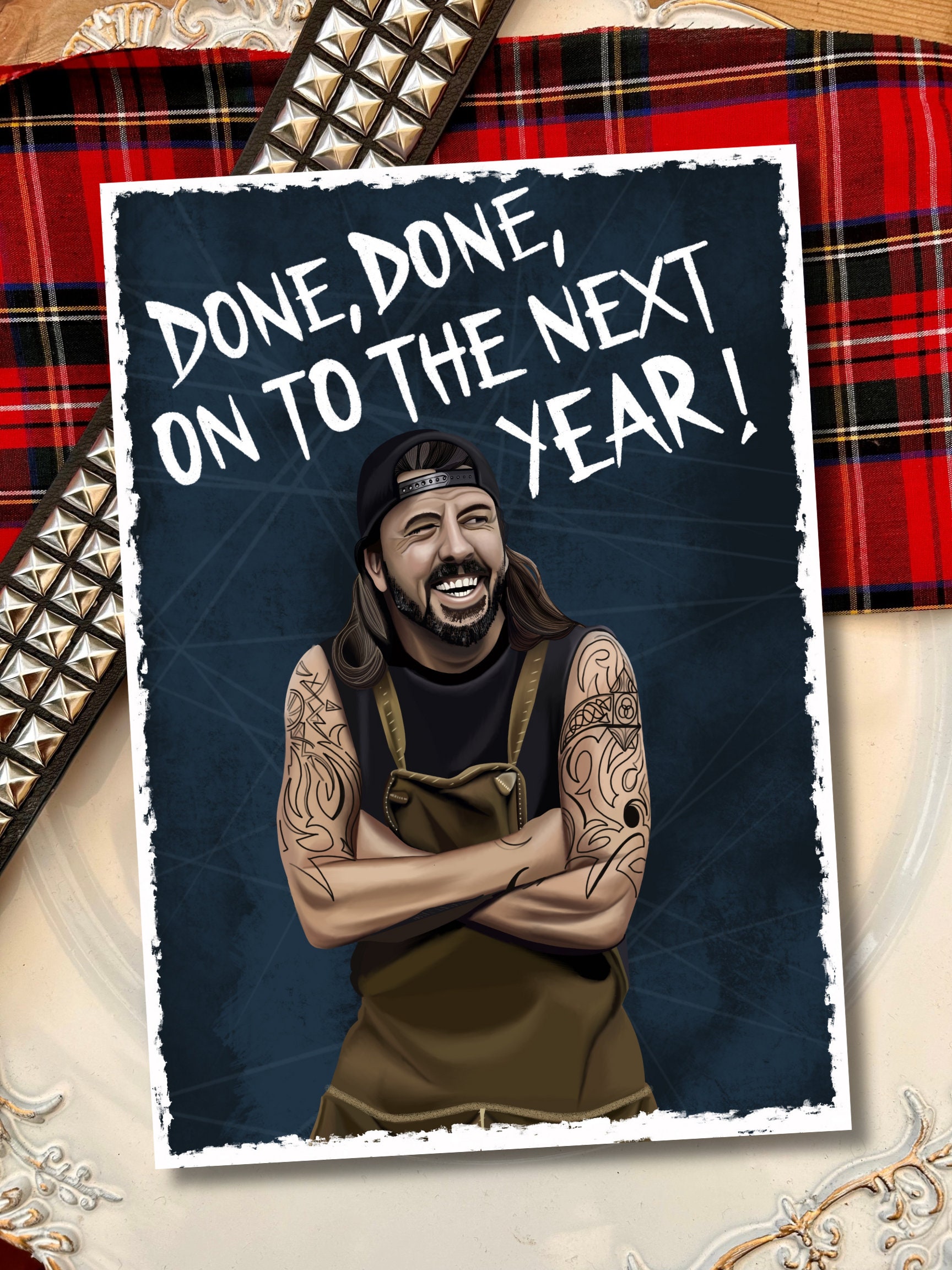Foo Fighters Birthday Card | Dave Grohl Illustration | "done, Done ...