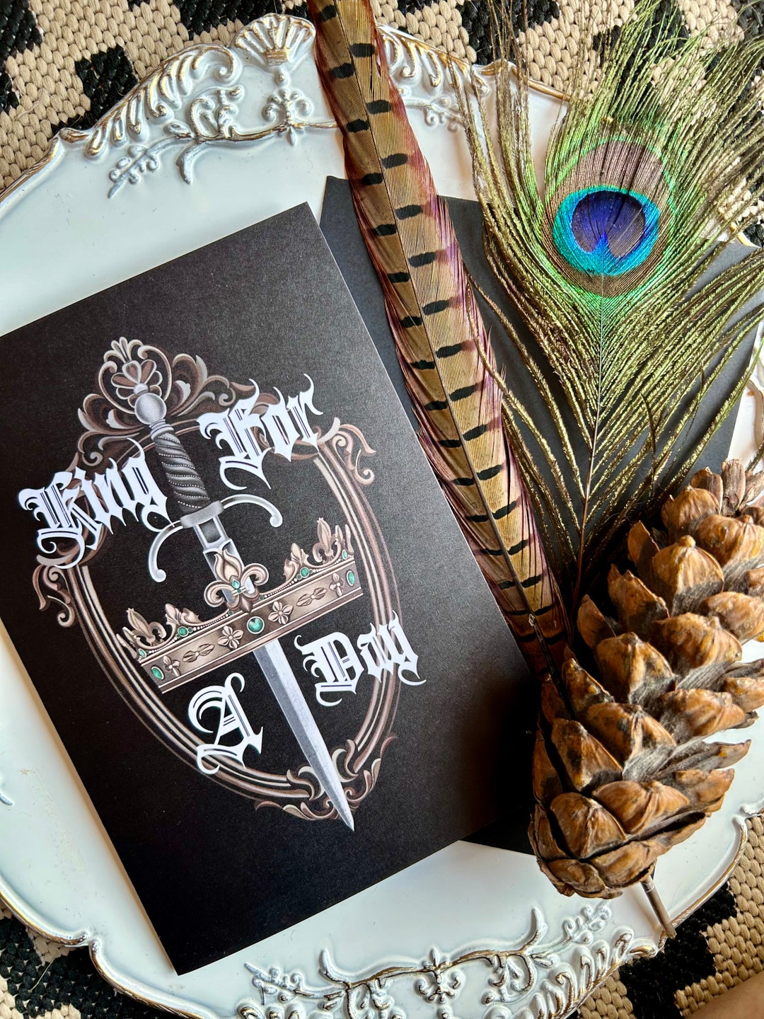 King for a Day Father’s Day Card, Greetings Card A5 Sized, Emo, Gothic ...