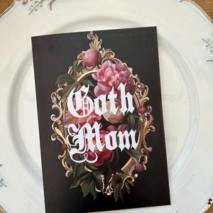 Goth Mom Greetings Card, Birthday Card, Gothic Mother’s Day Card, - Etsy
