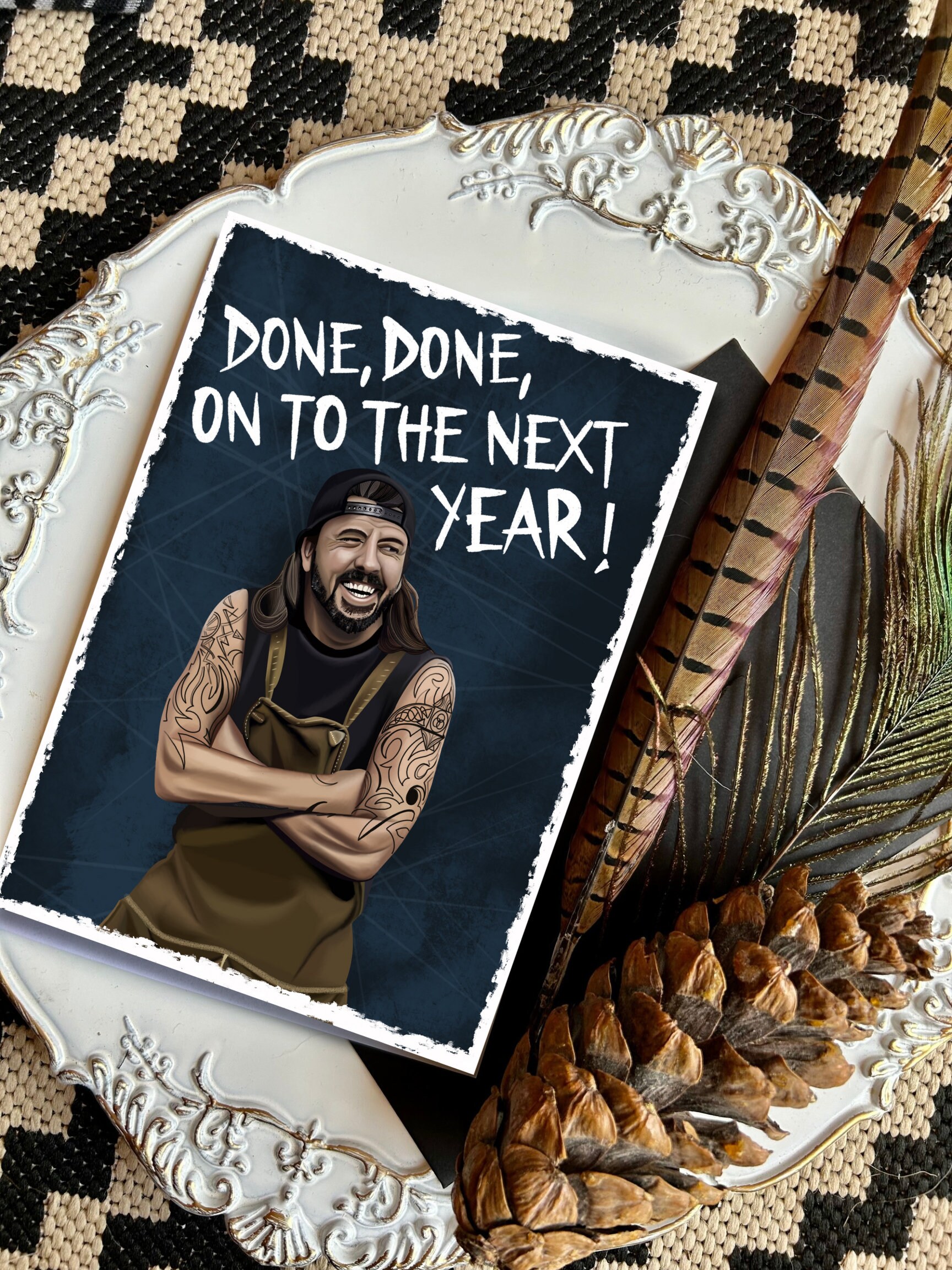 Foo Fighters Birthday Card | Dave Grohl Illustration | "done, Done ...