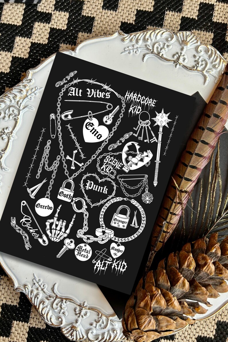 Alternative Vibes Greeting Card - Classic Emo 00’s Nostalgia, Elder Emo ...