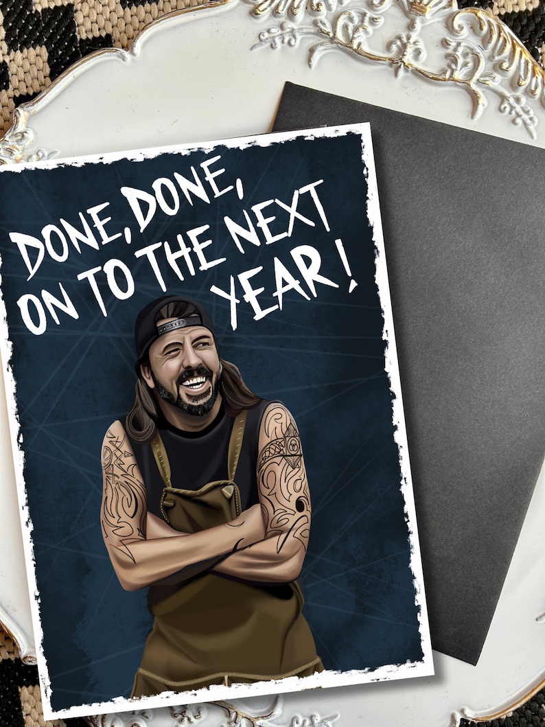 Foo Fighters Birthday Card | Dave Grohl Illustration | "done, Done ...