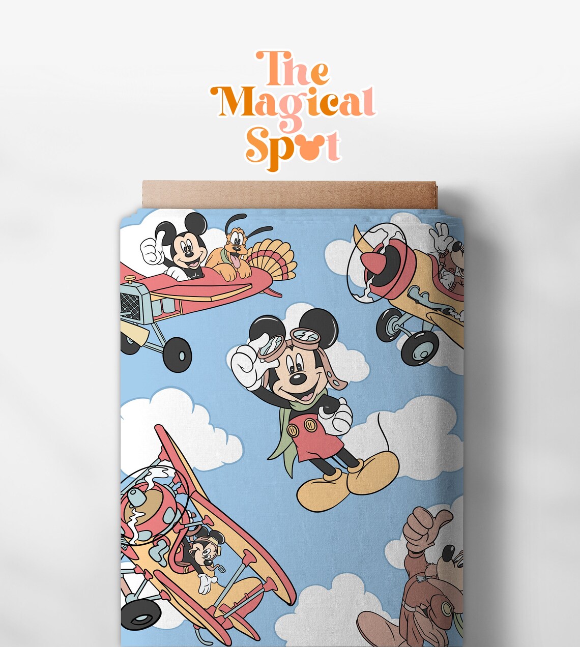 Lets Fly Seamless Pattern, Mouse Pilot Cartoon Seamless File, Seamless ...