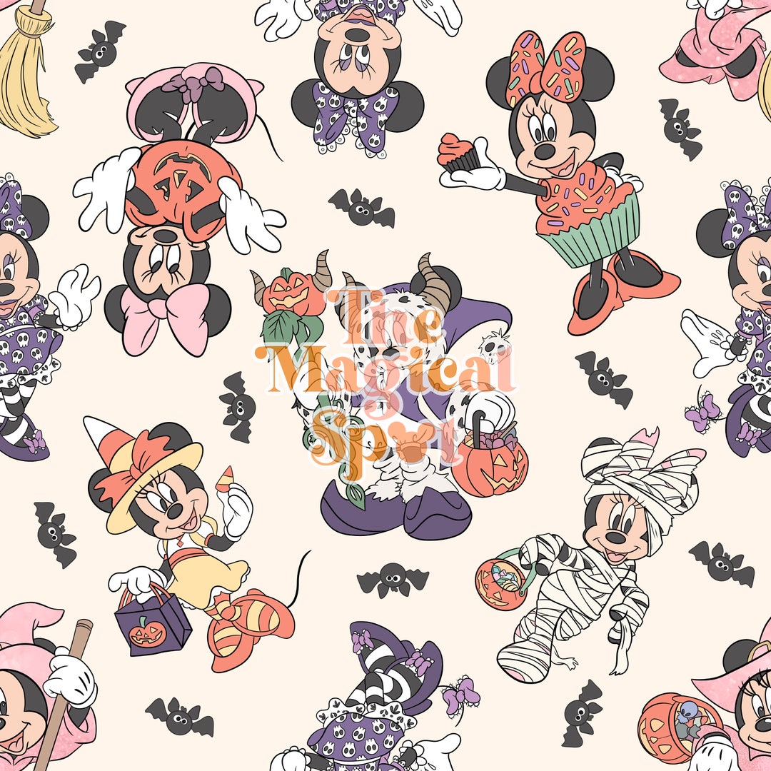 Mouse Seamless Pattern, Halloween Seamless File, Magical Halloween ...