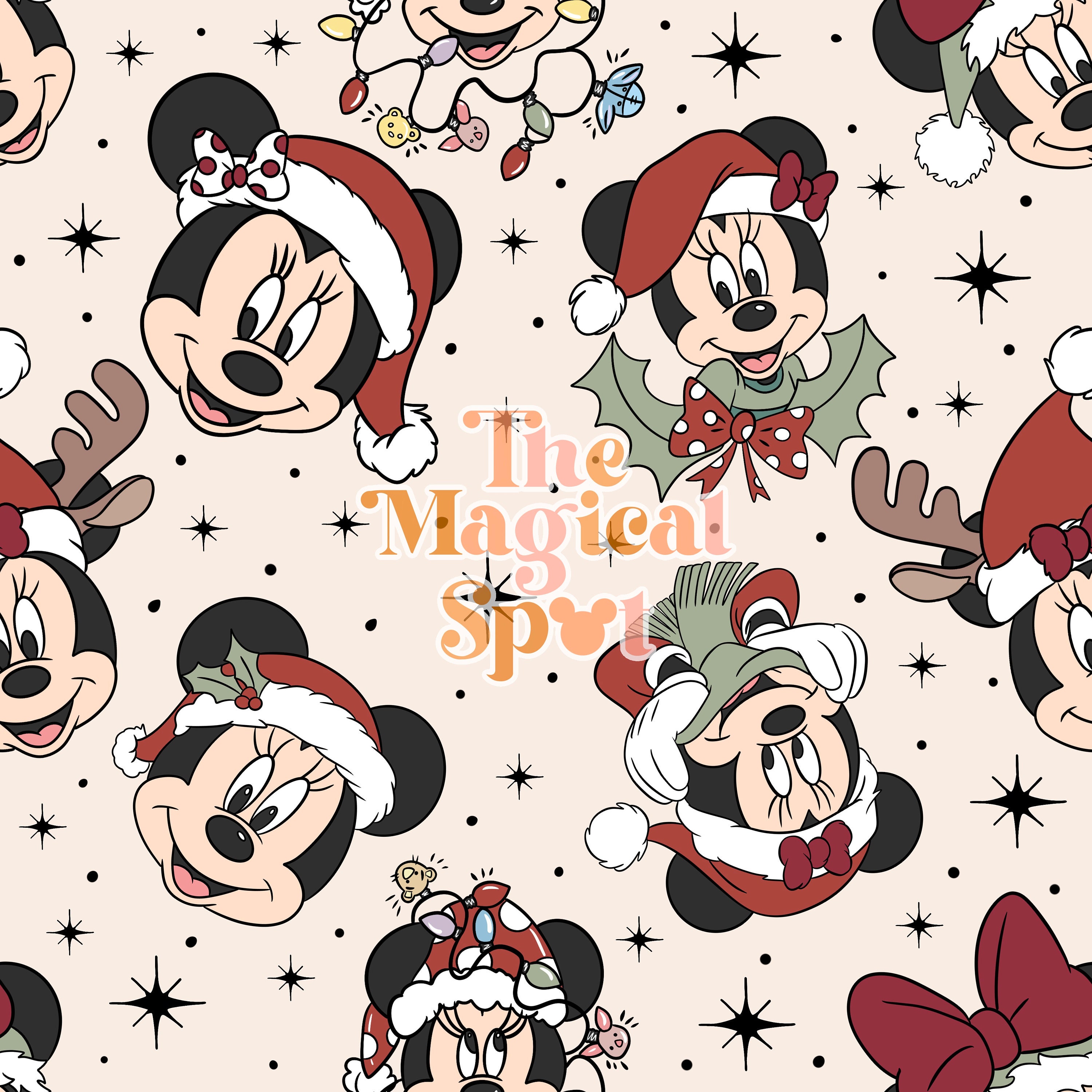 Christmas Mouse Seamless Pattern, Christmas Seamless File, Magical ...