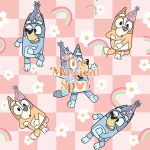 Blue Dog Birthday Seamless Pattern, Blue Dog Birthday Seamless File ...