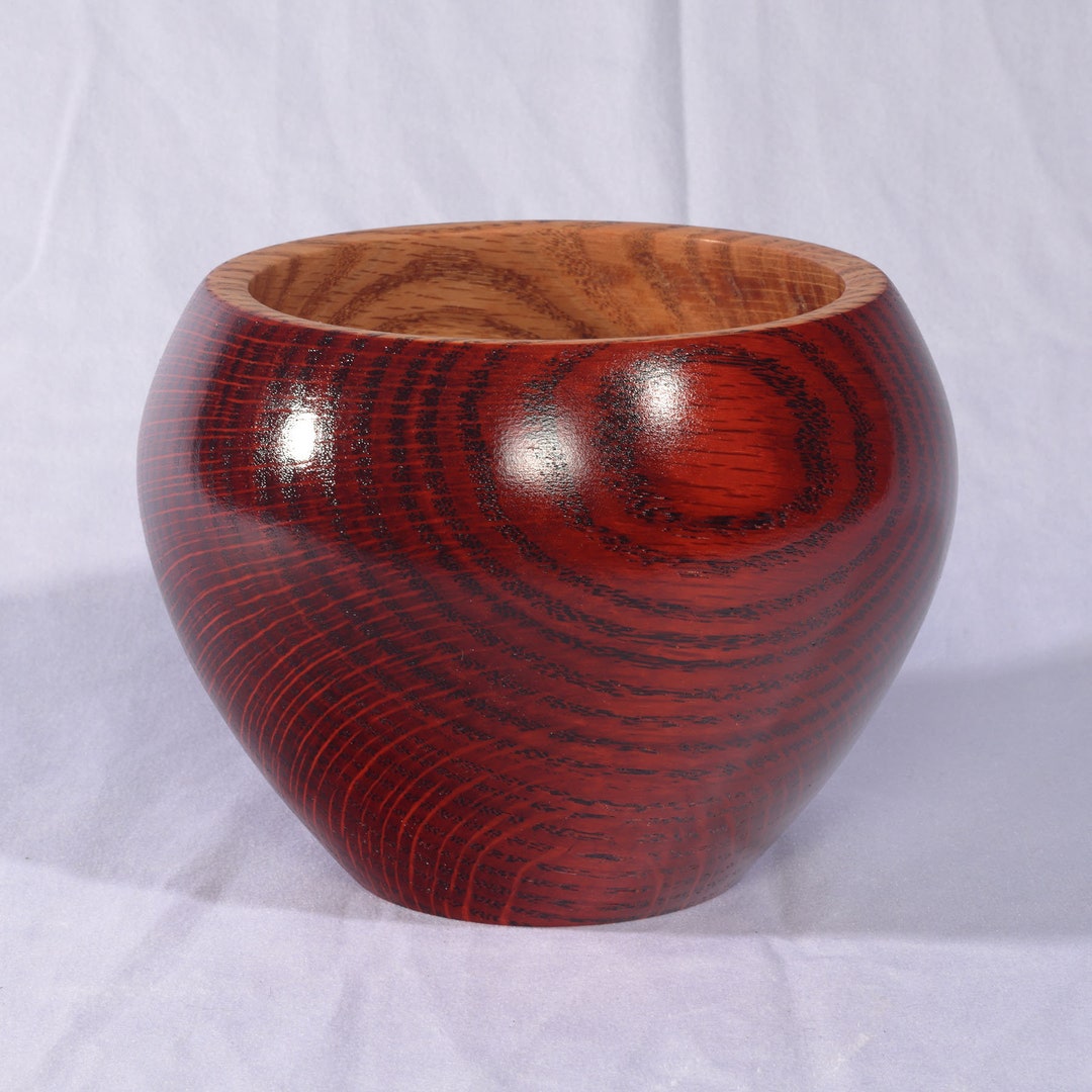 Tall Red Oak Bowl - Etsy