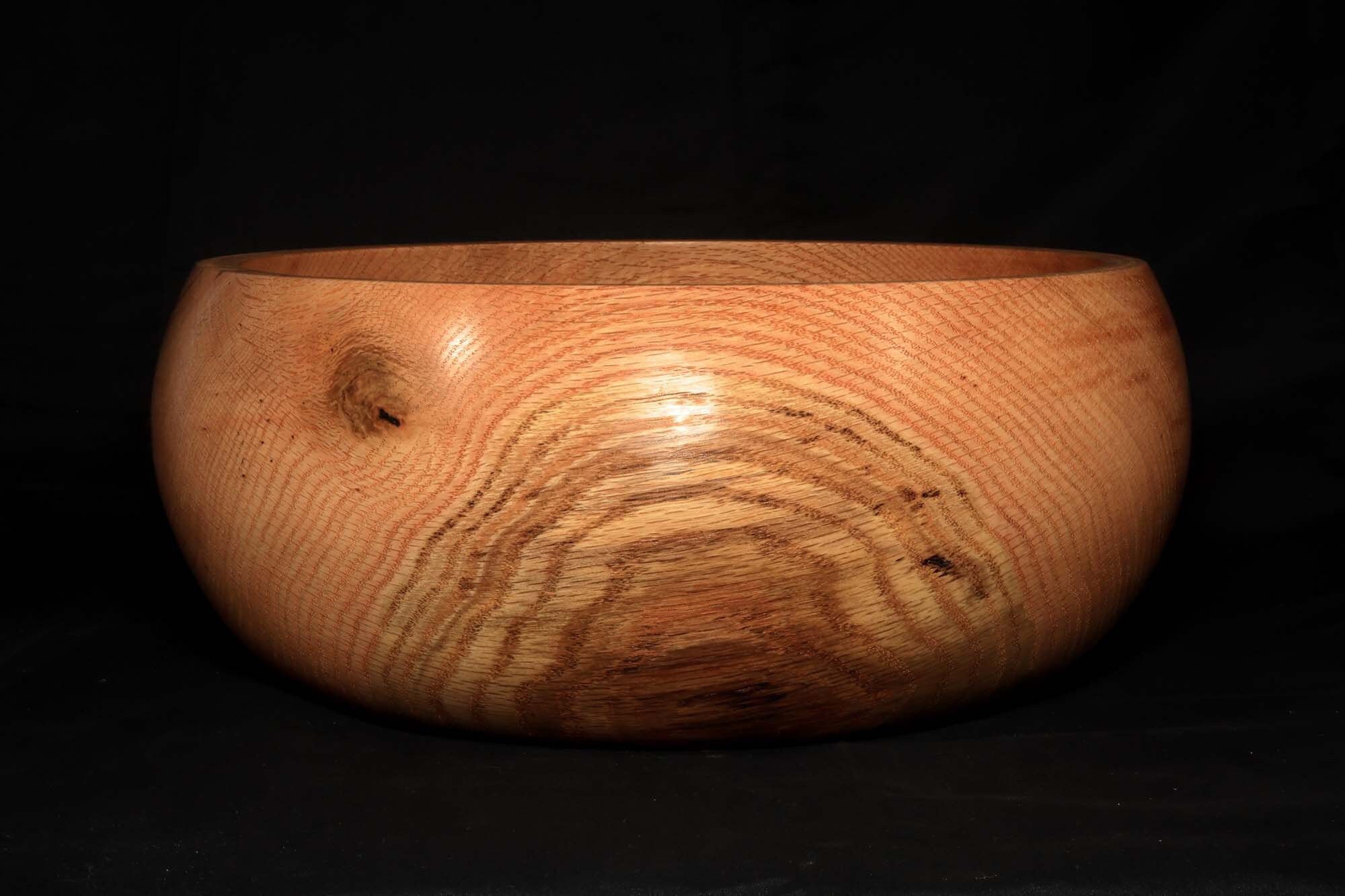 Large Red Oak Bowl / Decorative Centerpiece Bowl / Kitchen Decor - Etsy