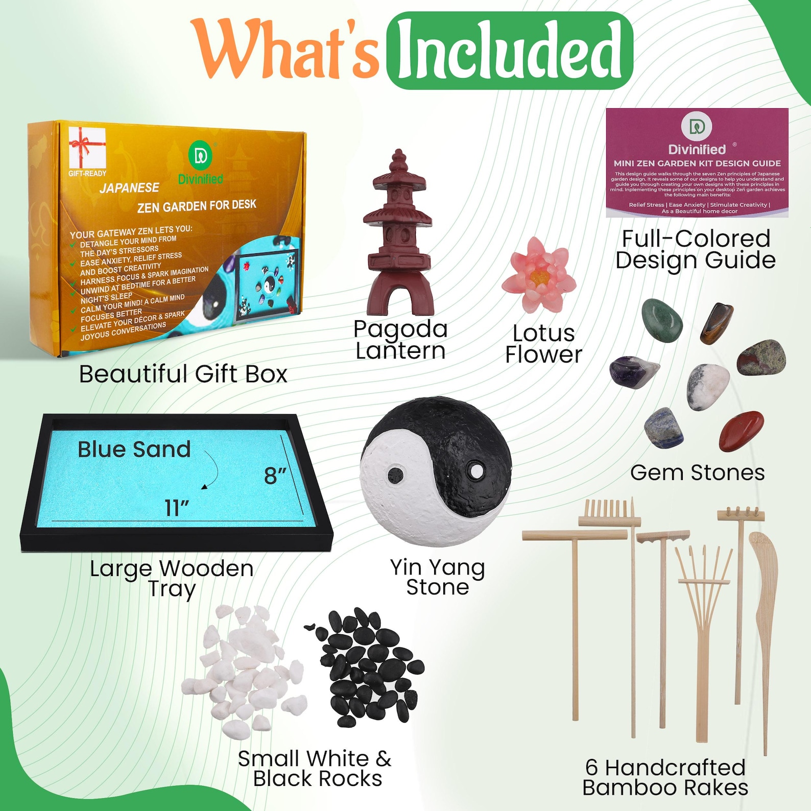 Zen Garden for Desk - Zen Garden Kit - Zen Gifts for Women - Zen Garden ...