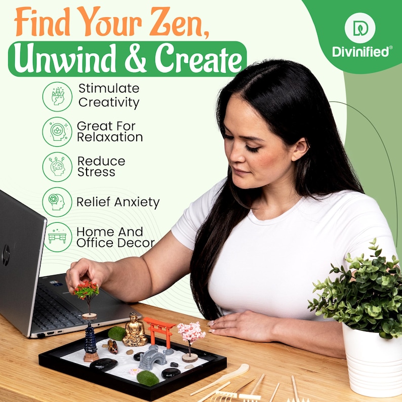 Zen Garden for Desk - Zen Garden Kit - Zen Gifts for Women - Zen Garden ...
