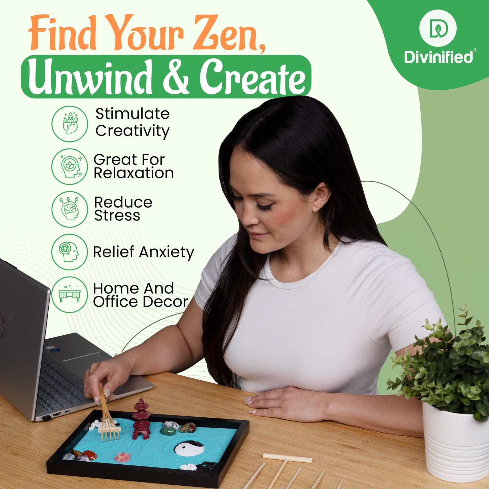 Zen Garden for Desk - Zen Garden Kit - Zen Gifts for Women - Zen Garden ...