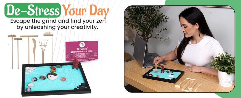 Zen Garden for Desk - Zen Garden Kit - Zen Gifts for Women - Zen Garden ...