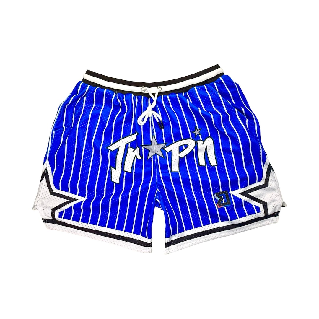 Trap Magic Pro Mesh Blue Pinstriped Shorts W/ Zipper Back Pockets - Etsy