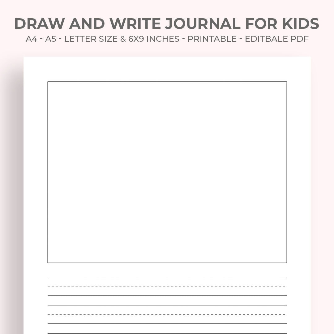 Draw and Write Journal for Kids, Drawing Blank Pages for Kids, Kids Drawing Journal With Blank ...