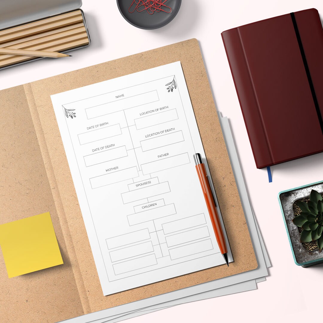 Family Tree Workbook, Family History, Family History Book, Family Tree ...