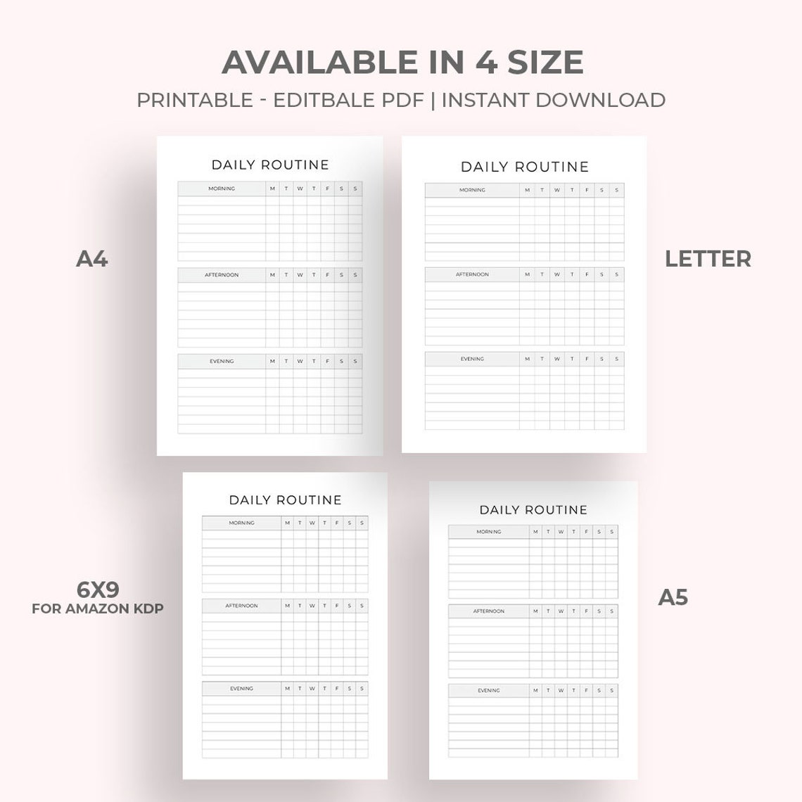 Routine Checklist, Daily Routine Planner Printable, Daily Routine ...