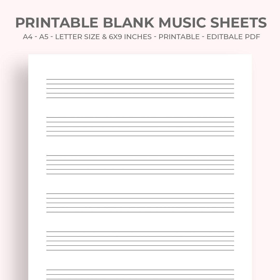 Printable Blank Music Sheets, Music Blank Sheets, Blank Music Sheets ...
