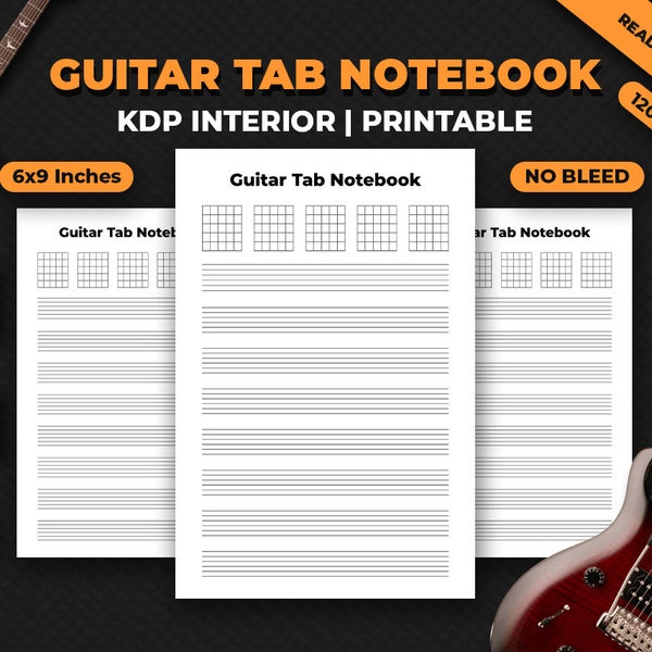 Guitar Tab Template Etsy
